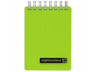 【材質】表紙：PP、裏表紙：クラフトボール　【本体サイズ】76×115mmA7サイズ、ツインワイヤのメモ。カラフルな表紙が人気です。■罫内容：5mm方眼罫■切取りミシン目入り■枚数：70枚■製本：ツインワイヤ 商品情報 入数1冊 N577B03　