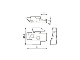 【特長】KGDF型：Wグリップ（チップ横ずれ防止を防止機構）の採用で安定加工を実現しています。【用途】端面溝入れホルダKGDFL/KGDSR型用ブレード【仕様】溝幅(mm)：4.0適合チップ：GDFM/GDFMS分割型ブレードKGDF型：W...