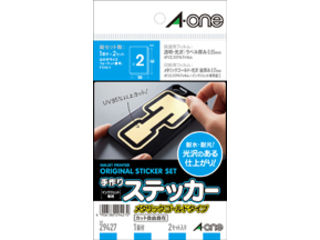 発売日：2013/3/22光に反射して輝くメタリックゴールド！！薄いラベルで、はがれにくく、なじみやすいステッカーが自作できる！耐水性・耐光性に優れたラベルです。透明保護フィルムラベルがセットになっているので、耐久性があります。 商品情報 ...