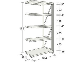 【特長】主要構造部分をボルト止めにし、安全性を重視した堅牢な構造です。荷重、横からのねじれにも強いC型形状の支柱を採用しています。横材、斜材がブレース機能の役割を果たし、耐荷重・耐震性に優れています。棚板は50mmピッチで簡単に移動が可能で...