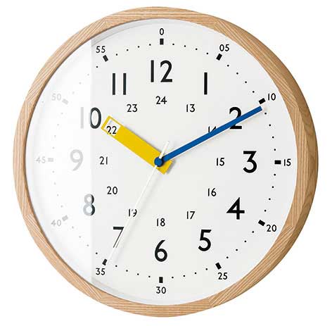 ■φ30×D4.5cm/0.9kg ■木、ガラス、MDF、プラスチック/電波ステップムーブメント/壁掛け用木ネジ付/単3乾電池(別売) 商品情報 サイズφ30×D4.5cm/0.9kgカラーイエロー CL2937YE　