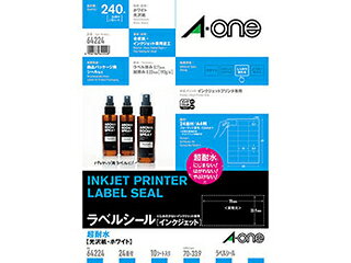 3M-64224X5●インクジェットプリンタで印刷できるラベルです。●印刷した文字や写真が水にぬれても滲みません。●64224●ラベルシール[インクジェット] 超耐水 光沢紙 A4判 24面 上下余白付●A4判 24面 10シート(240片...