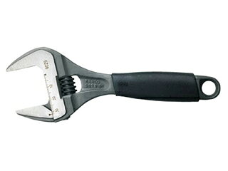【メール便対応可4個まで】 用途：●ボルト・ナットの脱着作業。特長：●ハンドルにエラストマーグリップをつけ、手にフィットし滑りにくくなっています。●目盛付です。●全長170mmのショートで32mmも開く大口モンキー、狭い所での作業に最適です...