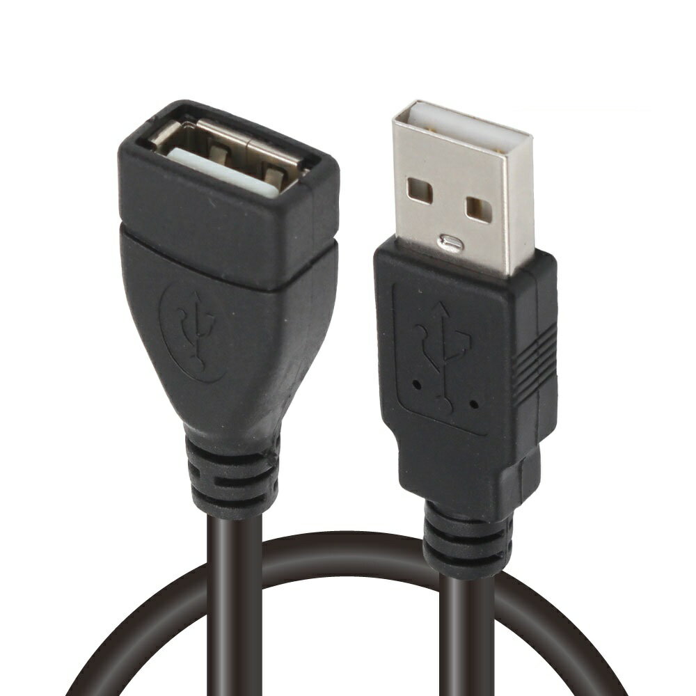 USB2.0準拠の延長ケーブル(A-A延長タイプ)。USB(Aタイプ：オス)のコネクターを持つメモリーカードリーダやマウス、キーボードなどの周辺機器を延長して接続できるUSB2.0ケーブルです。USBメモリーやカードリーダーなどを手元で抜き...