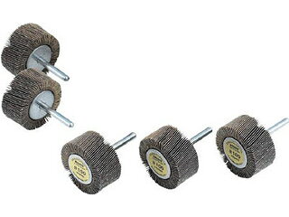 【特長】一般金属用です。フラップが斜めについているため、加工物へのタッチがたいへんソフトです。汎用の軸付フラップホイールのもつ特性を生かし、より研削性と持続性能をアップした製品です。（従来比30%アップ)【用途】サビ落とし、バリ取り、パイプ...