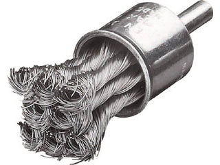 【特長】高品位の線材を使用したノット（ひねり）加工品で、高い研削力と研掃力に優れている長寿命品です。回転することで毛先が開き、パイプ内も効率的に作業できます。最大70〜80mmまで広がります。【用途】スケール、スラグ、ペイントやゴムの残り汚...
