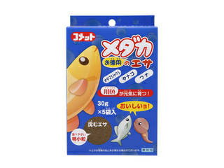 メダカやオタマジャクシ・タナゴ・フナなどの川魚全般のフード。ビタミン・ミネラル配合でこれだけで十分元気に育ちます。口の小さな魚でも食べれる小粒タイプで沈むエサです。 商品情報 原材料フィッシュミール、オキアミミール、小麦粉、コーンスターチ、...