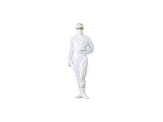 【特長】汎用性の高いシンプルな防塵服です。【用途】半導体・液晶パネル・電子部品・印刷・写真・通信・精密機器。医薬品・バイオ・化学・包装。食品工業。【仕様】ウエスト(cm)：80〜106サイズ：L色：ホワイト着丈(cm)：167適応胸囲(cm...