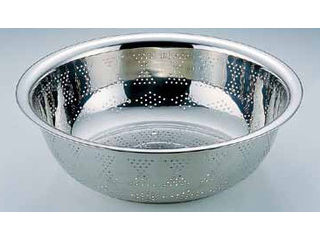 40cm　内径350×深さ108mm　耐食性ステンレス（18-8と同等）ほつれがなく針金が折れて、食品に混入する心配がない。カスがつまりにくく、水だけで汚れが取れるので洗いやすい。錆に強く丈夫で衛生的。ABC9512　