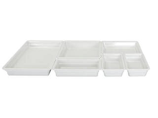 サイズ：2/3メーカー品番：MEDP-2365A間口×奥行×高さ(mm)：353×325×65●樹脂製のガストロノームディッシュです。陶器に比べ軽くて丈夫です。●チップの心配もほとんど無いので、取扱いがラクになります。注意！樹脂製ですので、...