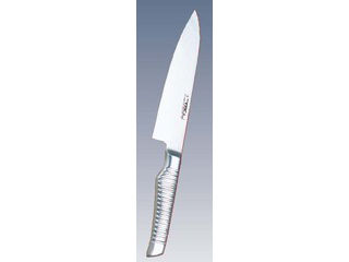 刃渡27cm 全長400mm 174g 背厚1.9mm材質：刀身／モリブデン・バナジウム鋼　ハンドル／18-8ステンレス鋼　●江戸時代の刀匠、善定藤原兼次に由来する関兼次刃物株式会社との共同開発により料理庖丁を完成。● 刀身をハンドルで挟み...