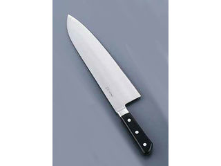 27cm　全長415mm　500g　背厚4.0mm　・牛刀に比べて幅、厚みが約1.5倍のため耐久性に優れ、水産加工場などに最適です。AKK9001　