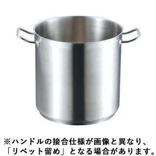 200V電磁調理器対応、底部三層鋼、計量メモリ付持ちやすい大型ハンドルなど、基本性能充実の普及モデル。内径36cm 36.6L 外径378mm 深さ360mm 板厚0.9mm 底径333mm 6.1kg※画像内のハンドルはスポット溶接仕様で...
