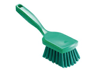 ●材質：本体／ポリプロピレン　毛／PBT●耐熱温度：130℃●手にフィットするグリップで、器具や設備の細かい場所までしっかりと洗浄できます。 商品情報 ブラシ部縦×横×全長(mm)134×80×245毛長(mm)44 KTR1104　
