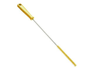 ●チューブや容器の内面、器具の細かい隙間の洗浄に最適。●材質：芯部／ステンレス　ブリップ部／ポリプロピレン　毛／PBT●耐熱温度：130℃ 商品情報 ブラシサイズ(mm)10×150全長(mm)500 KTR3002　