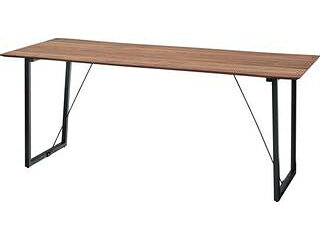 ■サイズ：約W180×D80×H73cm■商品重量：26.0kg■素材・材質：天然木化粧繊維板(ウォルナット) ウレタン塗装 スチール(粉体塗装)■原産地：ベトナム※組立式JPB96WAL　