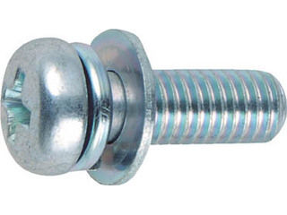 【特長】環境負荷の少ない三価クロメート品です。【仕様】強度区分：4.8寸法(mm)d×L：M4×16スプリングワッシャー、小形丸ワッシャー(P-4タイプ)付【材質/仕上】低炭素鋼（SWCH）表面処理:三価クロメート仕上げ（白） 商品情報 オ...