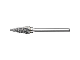 【メール便対応可4個まで】 【特長】シャンク径3mm、軸長30mmスチールシャンクです。【仕様】形状：テーパー（クロスカット）軸径(mm)：3刃径(mm)：6.4刃長(mm)：13.0最高使用回転数(rpm)：26000軸長(mm)：32....