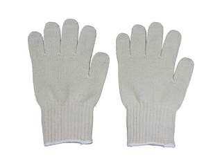 【特長】通常の2倍の綿糸を使用しています。厚みのある純綿手袋で熱にも強いです。【用途】軽作業。【仕様】色：生成サイズ：フリー厚さ(mm)：3.0全長(cm)：27.0手のひら周り(cm)：23.0中指長さ(cm)：8.07ゲージ編【材質/仕...