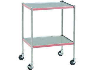 【特長】抗菌ステンレスワゴンにパステルカラーの塩ビのラインを入れたワゴンです。用途や場所によって色による使い分けができます。【仕様】最大積載量(kg/台)：50均等積載量(kg/段)：30間口(mm)：450奥行(mm)：300高さ(mm)...
