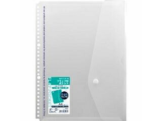 【材質】半透明カラーPPシート【本体サイズ】W229×H305mmバインダーに使えるフラップ付きポケット。A4の書類を折らずにそのまま入れることができます。■規格：30穴（2穴兼用）■ホック付■A4判用 商品情報 入数1冊 JHP05T　