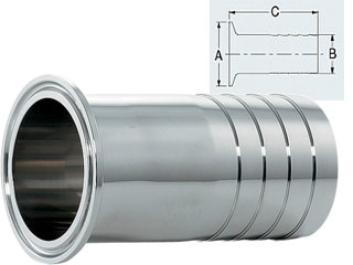 材質：SUS316L 商品情報 材質SUS316Lサイズ呼：1.5S　A：50.5　B：38.1　C：101.0 69125C　