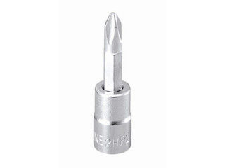 ■先端がドライバービット形状のソケットです。■先端規格:+No.1mm■軸部長:27.0mm■全長:49.0mm■質量:23g2HP1　