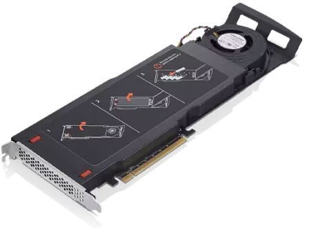 ThinkStation M.2 SSD用アダプター(SSD4枚搭載可能)は、同時に4つのM.2 SSDを装着可能なアダプターです。サポート対象の本体のPCIスロットへ挿すことで、システム本体に4つのM.2 SSDを増設することができ、シス...
