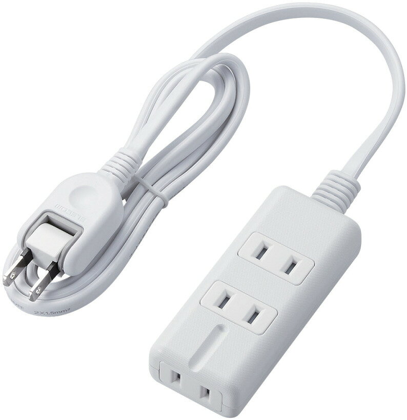 「ほこり防止シャッター」を装備した電源タップ。ユリア樹脂二重構造。2ピン式プラグ・3個口タイプ。 商品情報 本体差込口形状2ピン（側面に設置した1個口のみ3ピン対応※アース機能はありません）本体差込口個数3個口プラグ仕様2ピンコード長1.0...