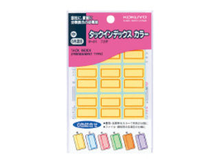 ●サイズは、三種類、カラーは、黄・空色・ピンク・緑・橙・紫の6色です。●色上質紙を使用していますので、筆記特性に優れています。●豊富なカラーを生かして、月ごとに書類を色分けすれば、検索がよりスピーディーです。種類：中 ラベル寸法：23・29...
