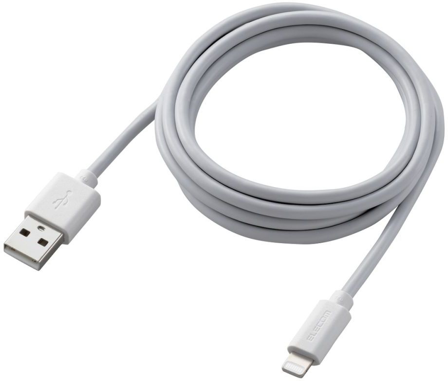Lightningコネクタ搭載のiPhone/iPod/iPadの充電・データ通信ができる！LightningコネクタとパソコンやAC充電器のUSBポートを接続して充電・データ通信ができるUSBケーブル。※iPadはパソコンからは充電出来ま...