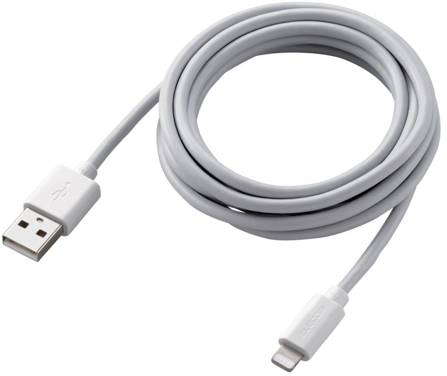 Lightningコネクタ搭載のiPhone/iPod/iPadの充電・データ通信ができる！LightningコネクタとパソコンやAC充電器のUSBポートを接続して充電・データ通信ができるUSBケーブル。※iPadはパソコンからは充電出来ま...