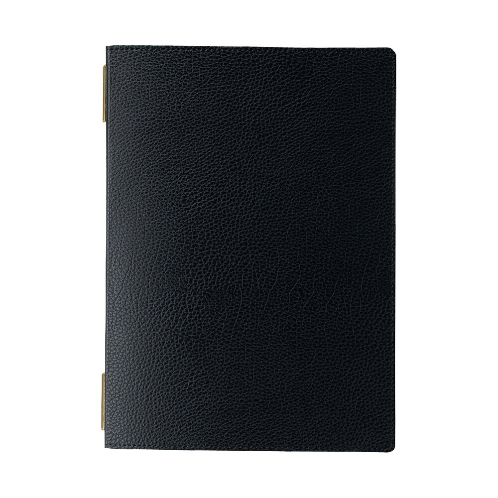 ●メーカー品番：GB-101●カラー：ブラック●幅×縦(mm)：232×319●用紙サイズ：A4●ページ仕様：ビニール付4ページ●HighClassMenuハイクラスメニュー●ピンタイプ※ピンホールとコの字の切り込みでメニューがズレにくく、...