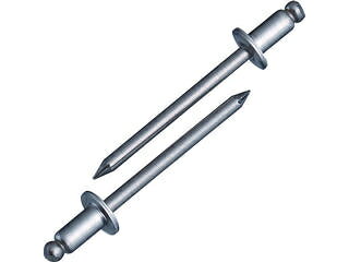 【特長】必要な仕事に無駄なく使える少量サイズです。片側から複数の母材をワン・アクションで締結できます。【仕様】かしめ板厚(mm)：1.6〜3.2リベット長(mm)：7.1フランジ径(mm)：9.5リベット径(mm)：4.8下穴径(mm)：4...