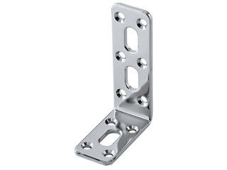 特長各種取付用の金具。仕様表面加工：ニッケルメッキL字タイプサイズ：厚み3×幅25×長さ（49×75）mm穴径サイズ表示：皿ビス4mm用/ボルト8mm用カラー：シルバー 商品情報 材質SPCC生産国日本パッケージサイズ(縦×横×高さ)113...