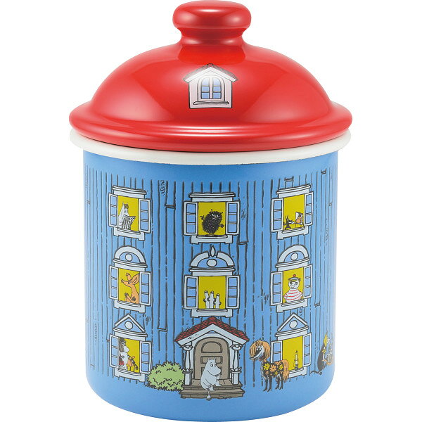 ムーミンでお馴染みのあのお家に、ムーミン谷の仲間たちが大集合！●容量＝約500ml 商品情報 商品サイズ●現品約10．5×10．5×14．5cm・本体重量＝約380g商品材料●ホーロー用鋼板原産国THA：タイ 260285057　