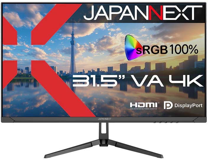 4KはフルHD(1920×1080)解像度の約4倍の作業領域を実現する3840×2160ドットの解像度となり、高精細な表示を実現できます。高画質VAパネルを採用。3000:1の高コントラスト比は、より黒をくっきりと表現をすることが可能、写真...