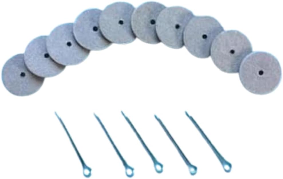 【商品内容】　ファイバーボードディスク（直径6mm）10枚、割ピン5本　 割ピン：輪部分約4mm、棒部分約1.5mm ミニチュアベアやミニチュアぬいぐるみ用の手足頭のジョイント接続材料 ※こちらの商品はワッシャー無しでのセットとなります。