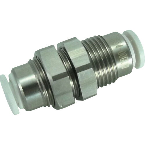 ●適合チューブ外径D(mm)：4×4●接続口径：M12×1●六角対辺(mm)：14●流体温度(℃)：-5〜60(空気)●使用流体：空気、水●使用圧力：1MPa(空気)、0.3MPa(水)●本体:ステンレス（SUS303）+難燃性ポリブチレン...