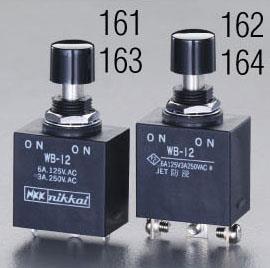 ●メーカー…NKKスイッチズ●型番…WB-15AT●パネルカット…12.2mm●極数…単極双投●定格容量…6A 125V AC3A 250V AC6A 30V DC●パネル厚…4mm以下●スイッチ特性の〈 〉はモメンタリになります。●サイズ...