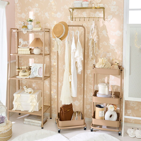 【楽天市場】【P5倍！4日20:00～11日1:59】【直送】カラフルハンガーラック｜姫系 かわいい クラシック ガーリー アンティーク風 ...