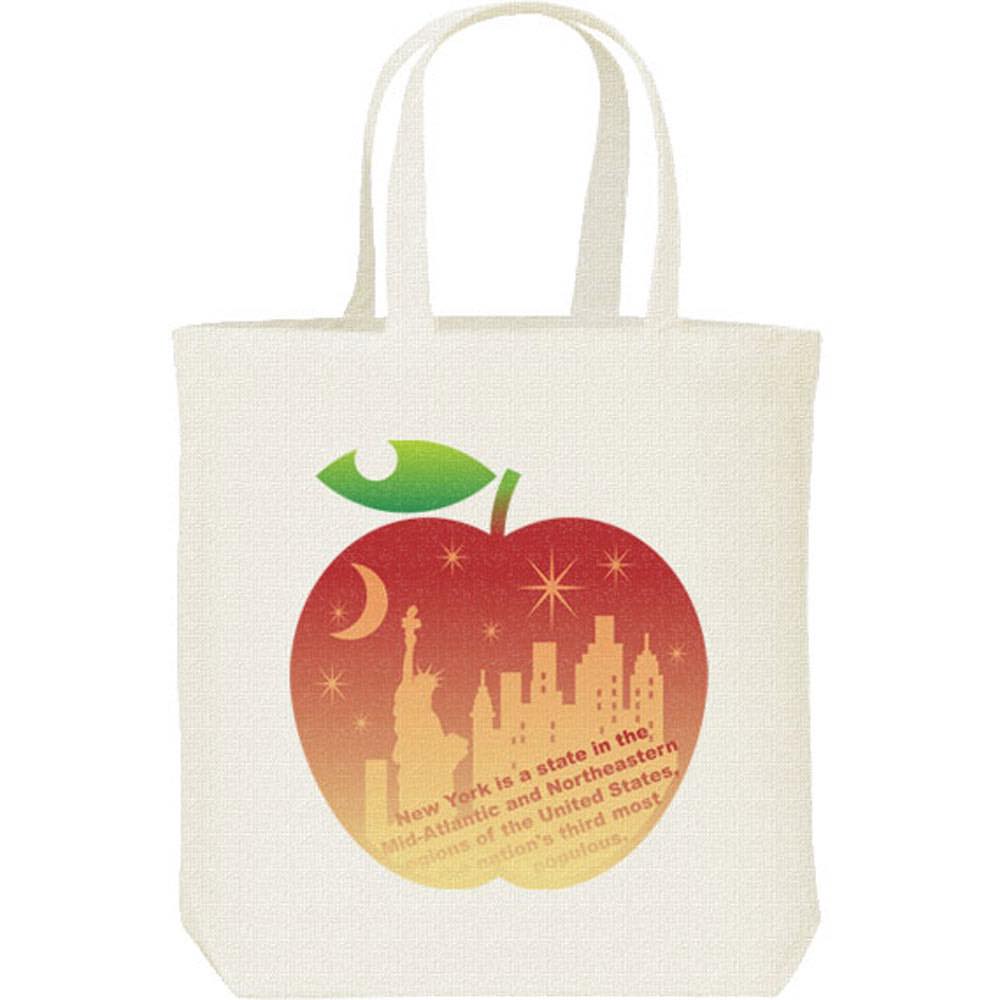 「ビッグ アップル」は、ニューヨークシティの愛称です。 リンゴの中に摩天楼や自由の女神を構成しニューヨークをイメージしています。　