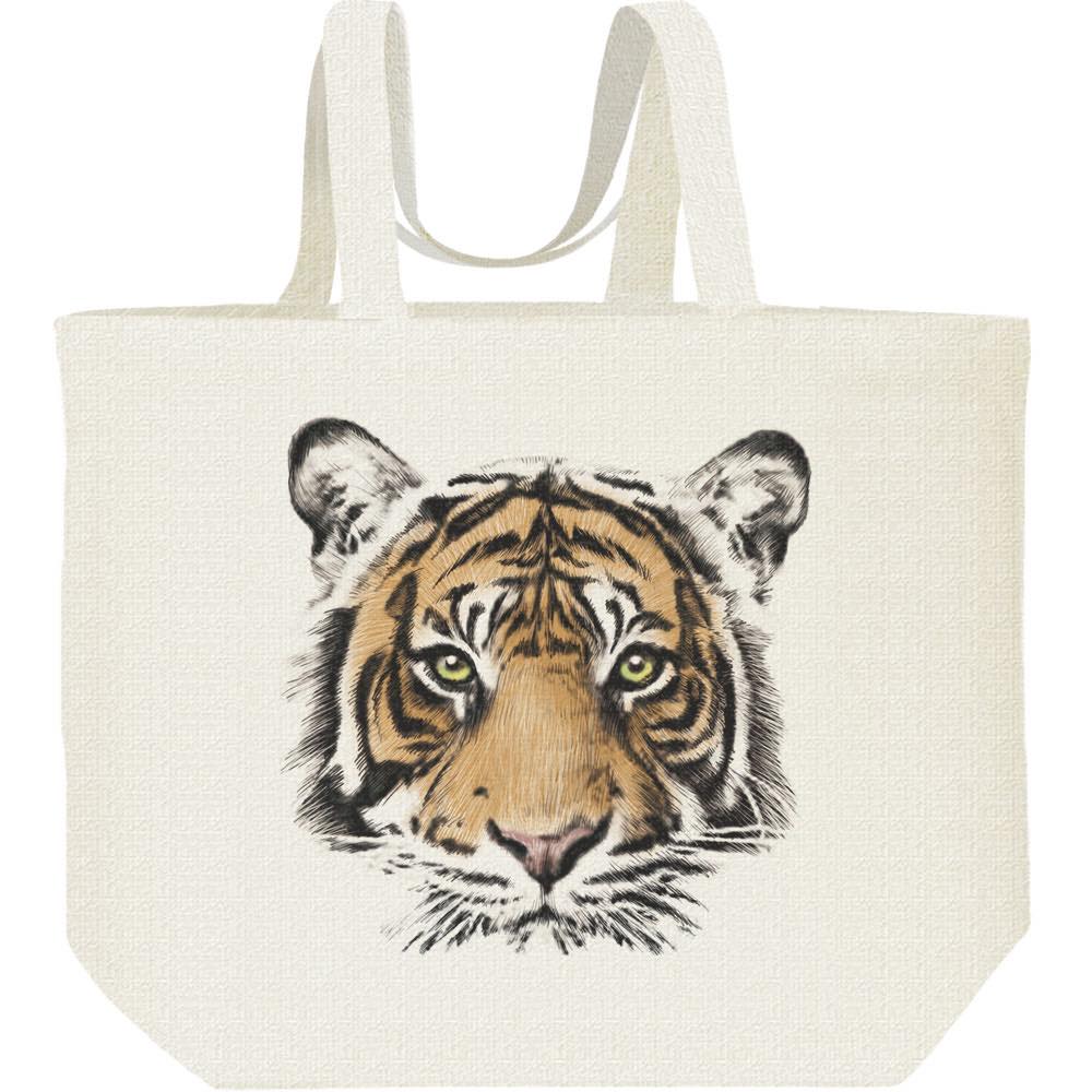 トラの顔のリアルなタッチのイラストです。　