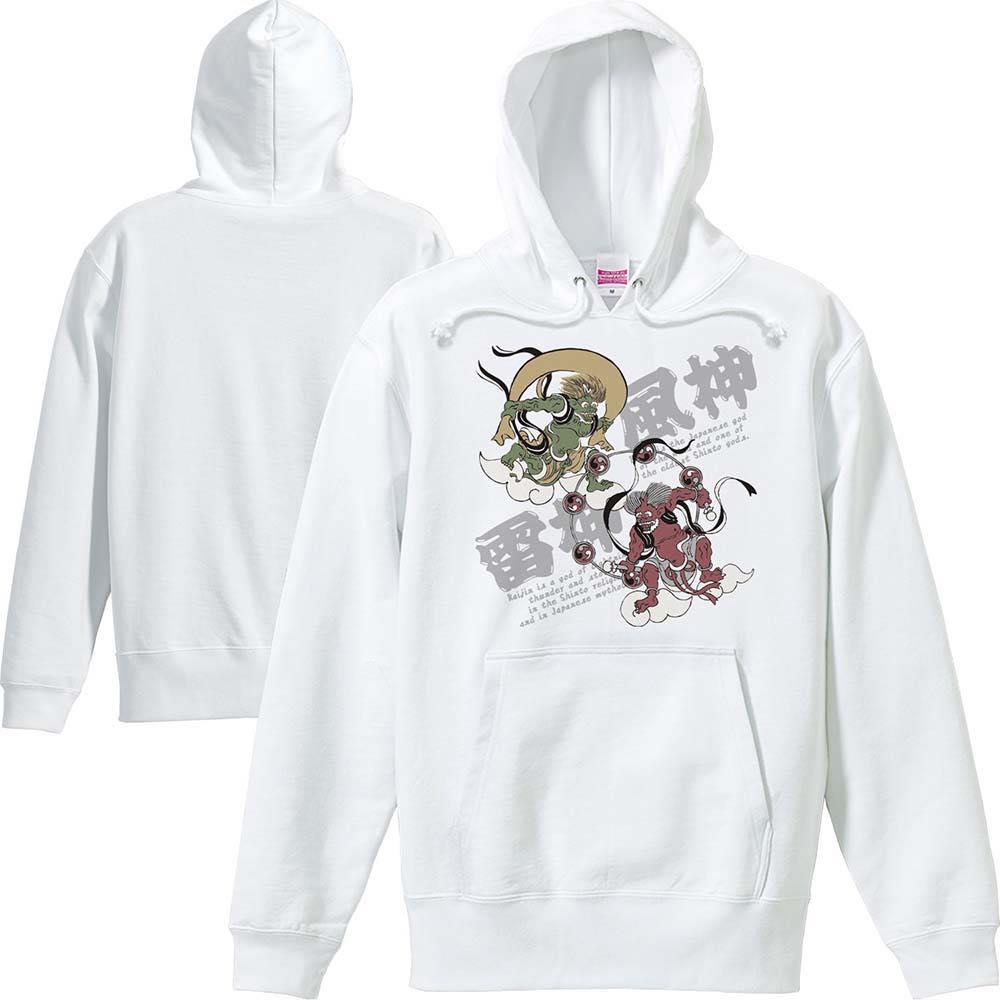 風神雷神と和風のロゴを組み合わせてデザインしています。　