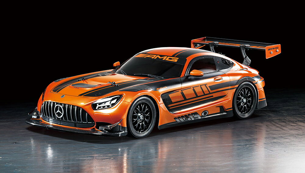 1/10電動RCカー メルセデス AMG GT3 EVO オレンジ塗装済ボディ （TT-02シャーシ） 【 別にお求めいただくもの 】 ●ファインスペック 2.4G 電動RCドライブセット ●送信機用単3形電池4本