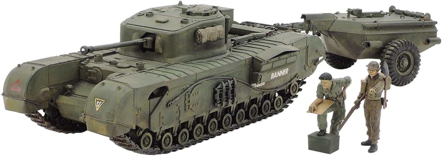 タミヤ 1/35 ミリタリーミニチュアシリーズ No.100 イギリス チャーチル・クロコダイル戦車 プラモデル 35100 第二次大戦中のイギリス軍の火炎放射戦車チャーチル・クロコダイルの1/35スケール、プラスチックモデル組立てキット。...