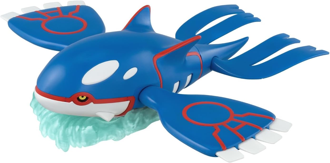 道具不要で簡単組み立て！ポケモンプラモコレクション セレクトシリーズからカイオーガが登場！ ■全長約180mmの迫力あるサイズ！ ■各所可動によりカッコイイポーズが再現可能！ ■口の開閉を差し替えパーツで再現。 ■波をイメージした専用台座が...