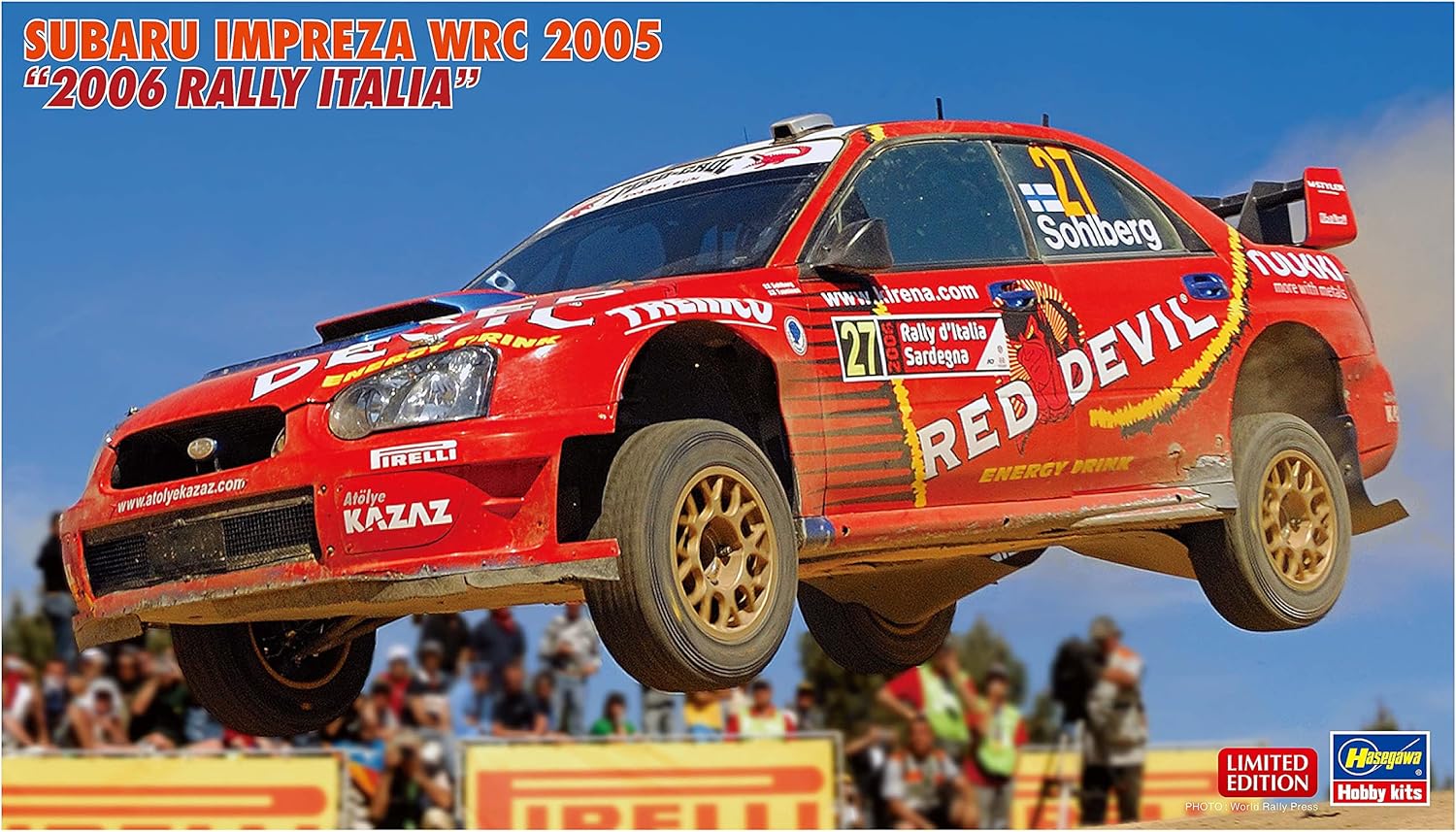 ハセガワ 1/24 スバル インプレッサ WRC 2005 (2006 ラリー イタリア) プラモデル 20614 2006年 ラリー イタリアに参戦した「レッドデビル」を再現！ ボディパーツカラーはホワイト。 付属デカール:2006年 ラ...