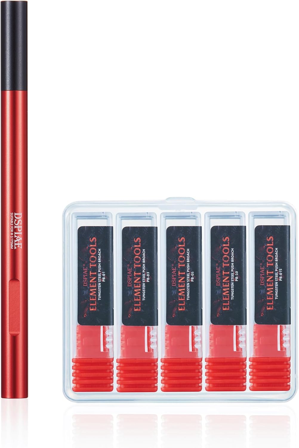 超硬押彫タガネ グリップセット（0.1/0.15/0.3/0.5/1.0mm ）