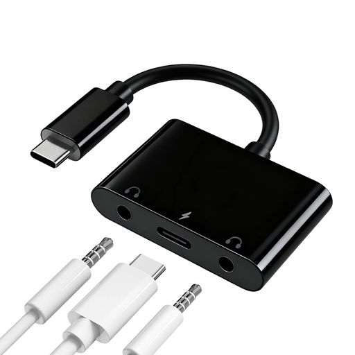 幅広い対応 -- iPhone 15シリーズやtype-c対応のandroidスマートフォン、iPadに対応する3.5mmヘッドホン端子+ USB-Cクイック充電端子を搭載したUSB-Cヘッドホンアダプタです。 デュアルヘッドホン -- デ...